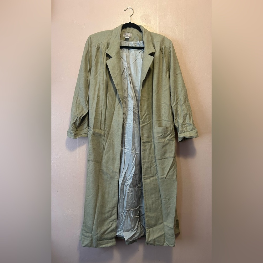 Vintage George Georgiou Naturelle 100% Silk Coat, Kha… - Gem
